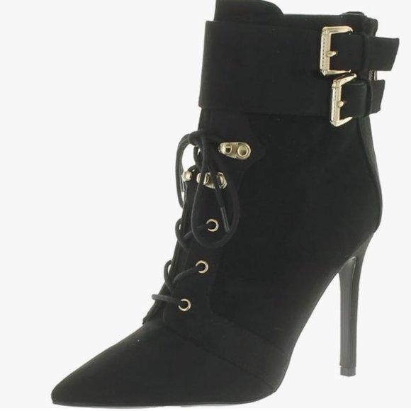 Guess | Shoes | New Black Lace Up Guess Bossi Bootie | Poshmark
